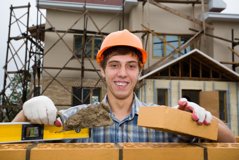 Bricklayer stock image. Image of employment, contractor - 2889339