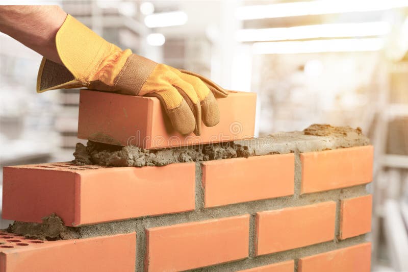 Bricklayer stock image. Image of brickwork, level, handyman - 117951097