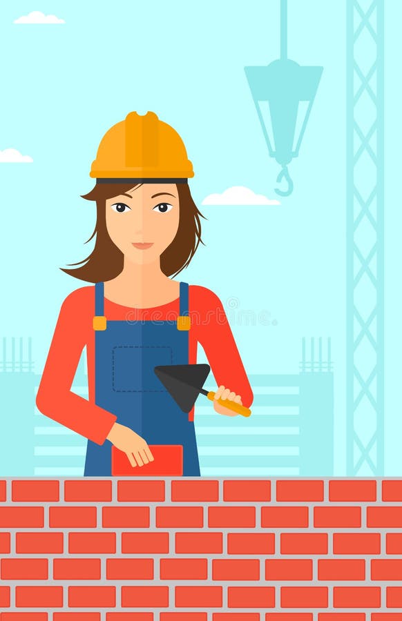 Female Bricklayer Stock Illustrations – 111 Female Bricklayer Stock ...