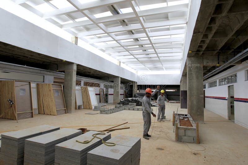 Bricklayer Work Under Construction Editorial Photography - Image of ...