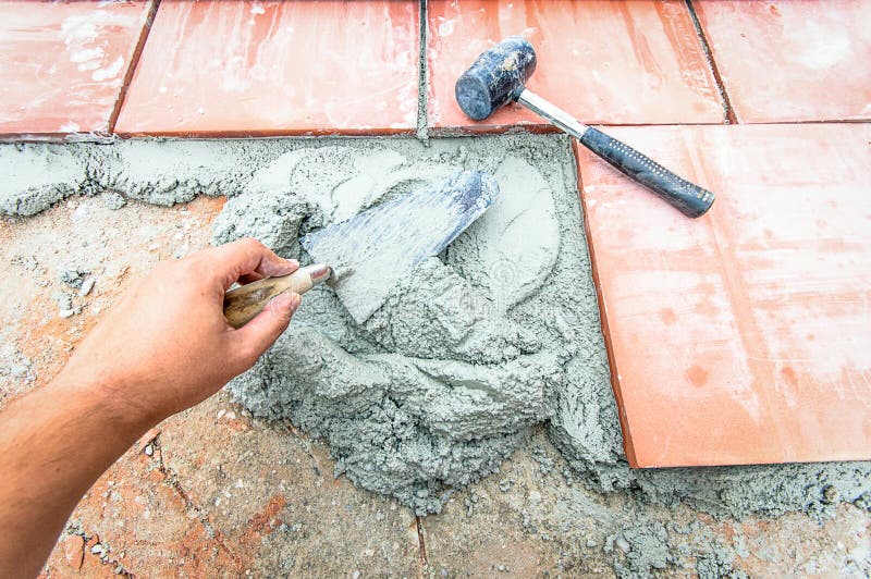 Bricklayer stock image. Image of cement, activity, road - 39154545