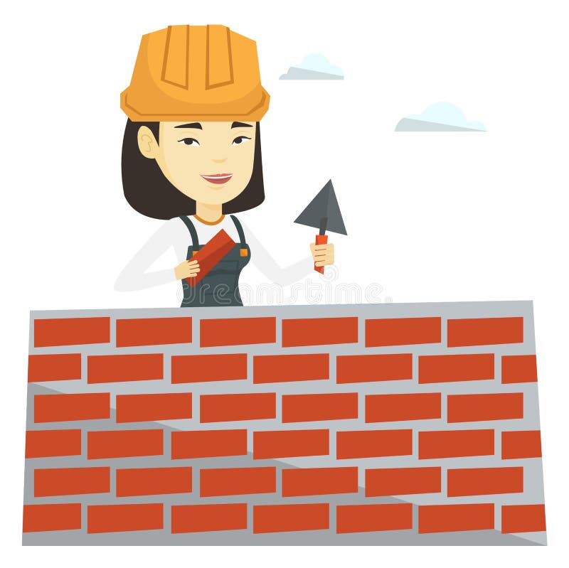 Woman Bricklayer Stock Illustrations – 135 Woman Bricklayer Stock Illustrations, Vectors ...