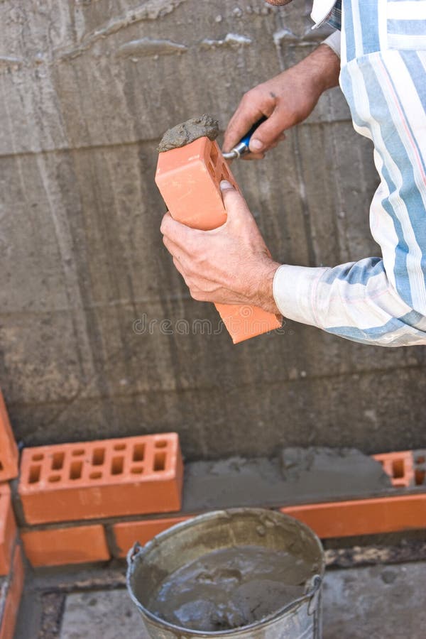 Bricklaying stock image. Image of build, construction - 14204709