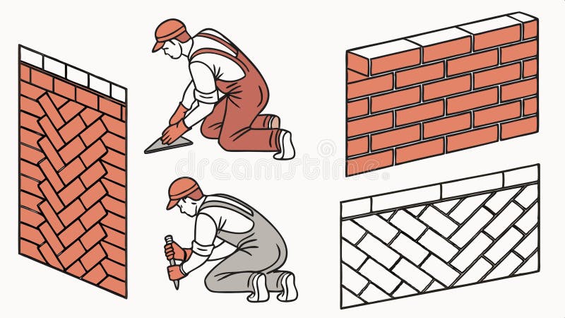 Bricklaying and Brick Wall, Construction and Building Process ...