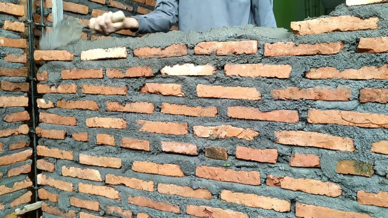 Bricklaying Work Process Video Stock Footage - Video of abstract ...