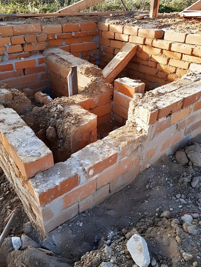 Brickmason Building Masonry Bricklayer Construction Ruin Foundation Architecture Blocks Stock ...