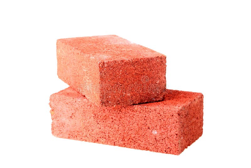 Big Pile of Bricks Isolated Stock Photo - Image of bricklayer, house ...