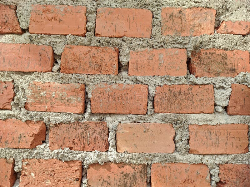 Bricks Arranged in the Walls Stock Photo - Image of unfinished, houses ...