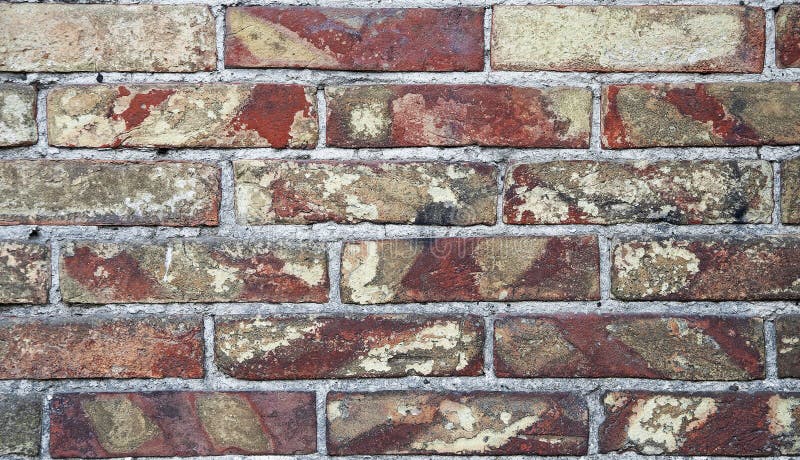 Bricks Background and Texture on the Wall. Poor Brick Cracks. Slits ...