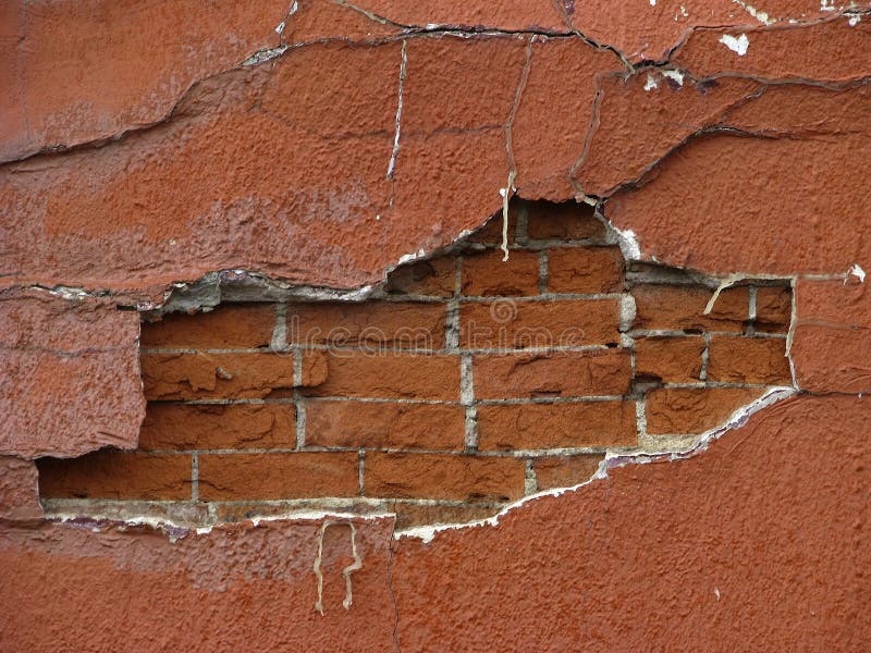 Bricks behind Wall stock image. Image of plaster, brick - 6650935