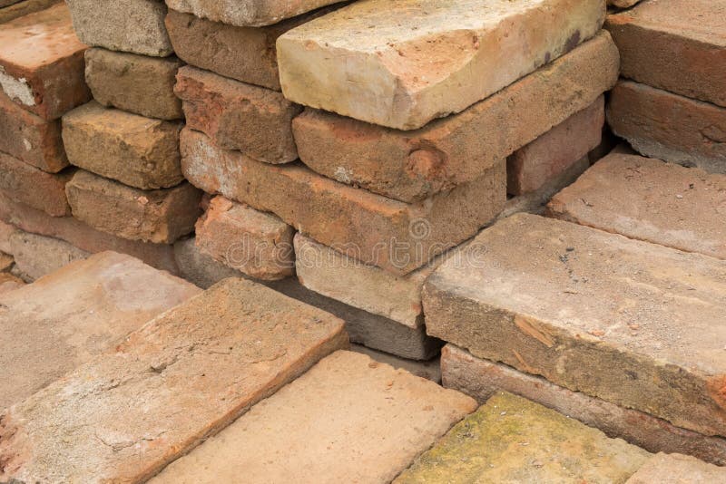 Bricks for Building Construction Stock Photo - Image of orange ...