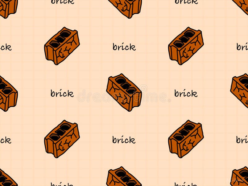 Bricks Seamless Pattern on Orange Background Stock Vector ...
