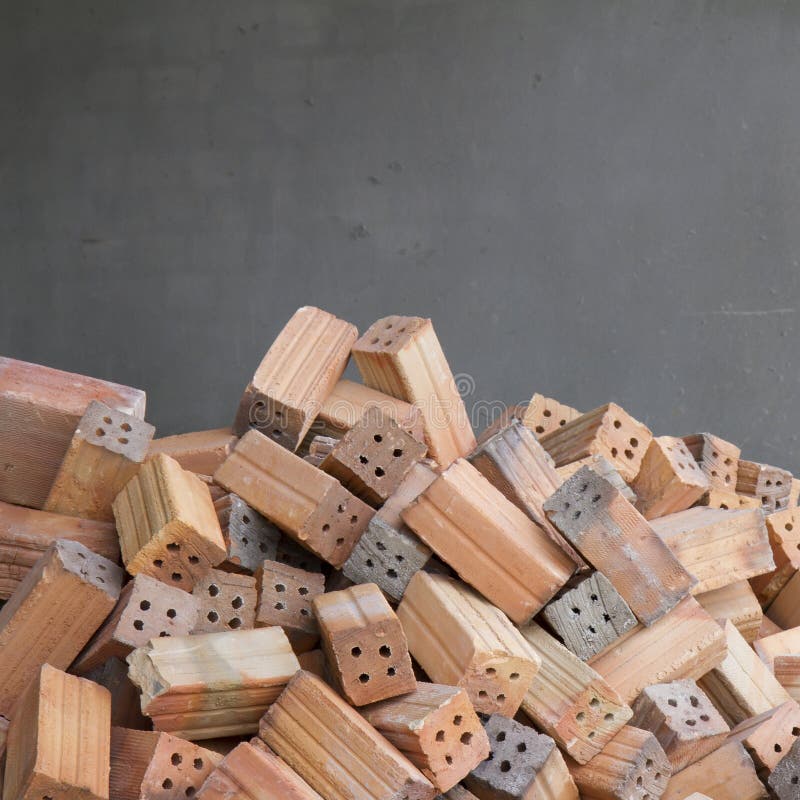 Bricks and concrete wall stock photo. Image of rusty - 52681926
