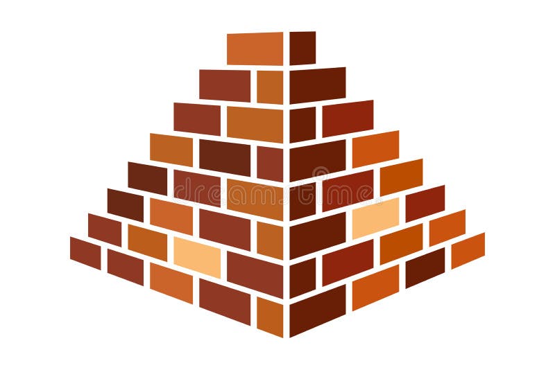 Bricks for Construction on a White Background Stock Vector ...