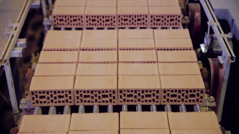 Bricks on the Conveyor Belt. Stock Footage - Video of blocks ...