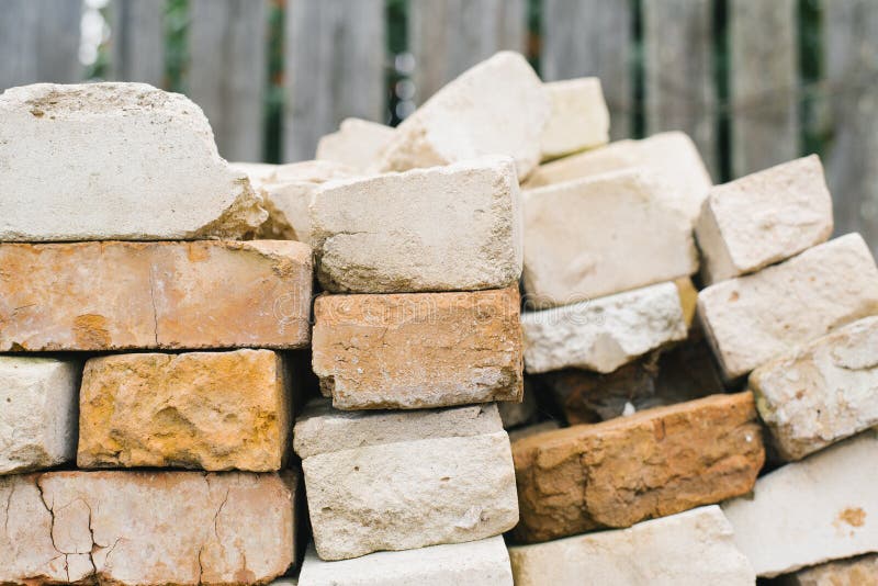 Bricks of Different Sizes and Textures, Stacked Bricks Stock Image ...
