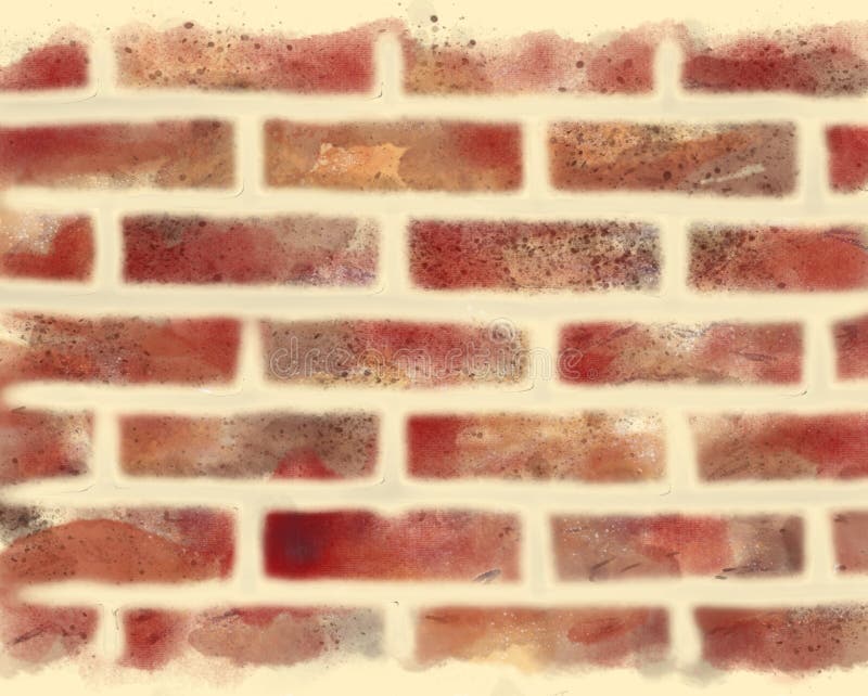 Digital drawing brick wall stock illustration. Illustration of artistic ...