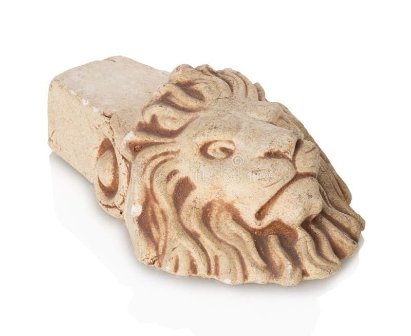 Bricks in the Form of a Lion on a White Background Stock Image - Image ...