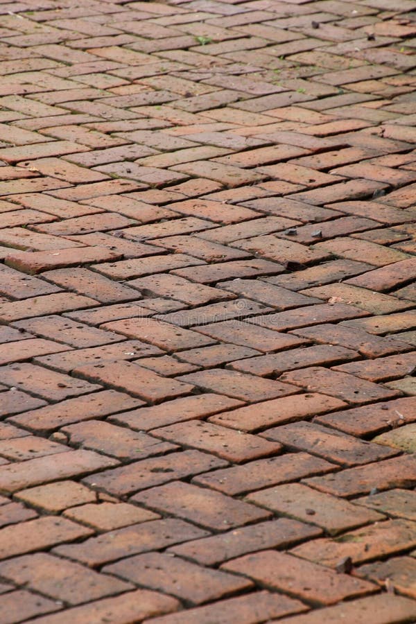 The Reddish Colored Bricks Make a Nice Pattern on the Walkway, Stock ...