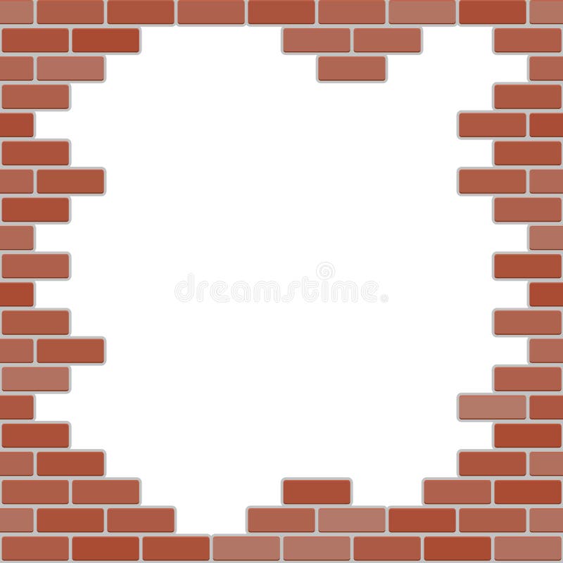Border of Bricks stock illustration. Illustration of construction - 3532948