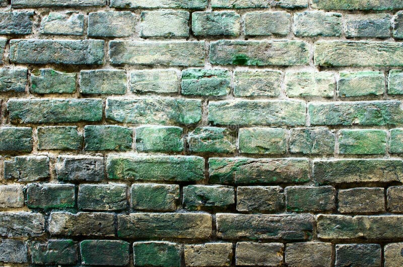 Bricks of green stock photo. Image of ancient, grungy - 31595944