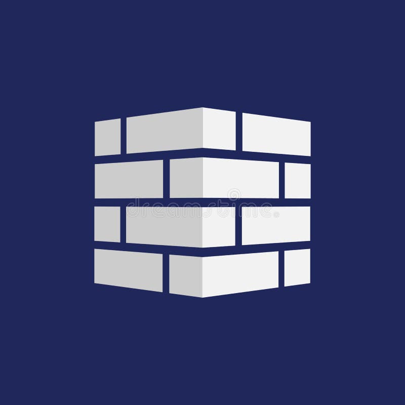 Bricks Icon. Bricks Logo. Isolated on Background. Vector Illustration ...
