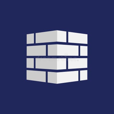 Bricks Icon. Bricks Logo. Isolated on Background. Vector Illustration ...