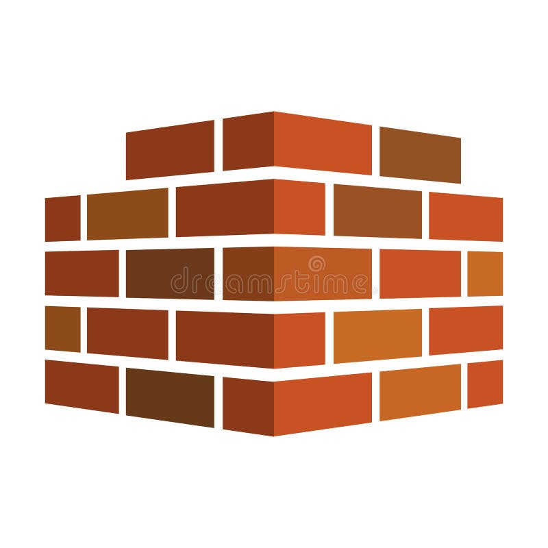 Bricks Icon. Bricks Logo. Isolated on White Background. Vector ...