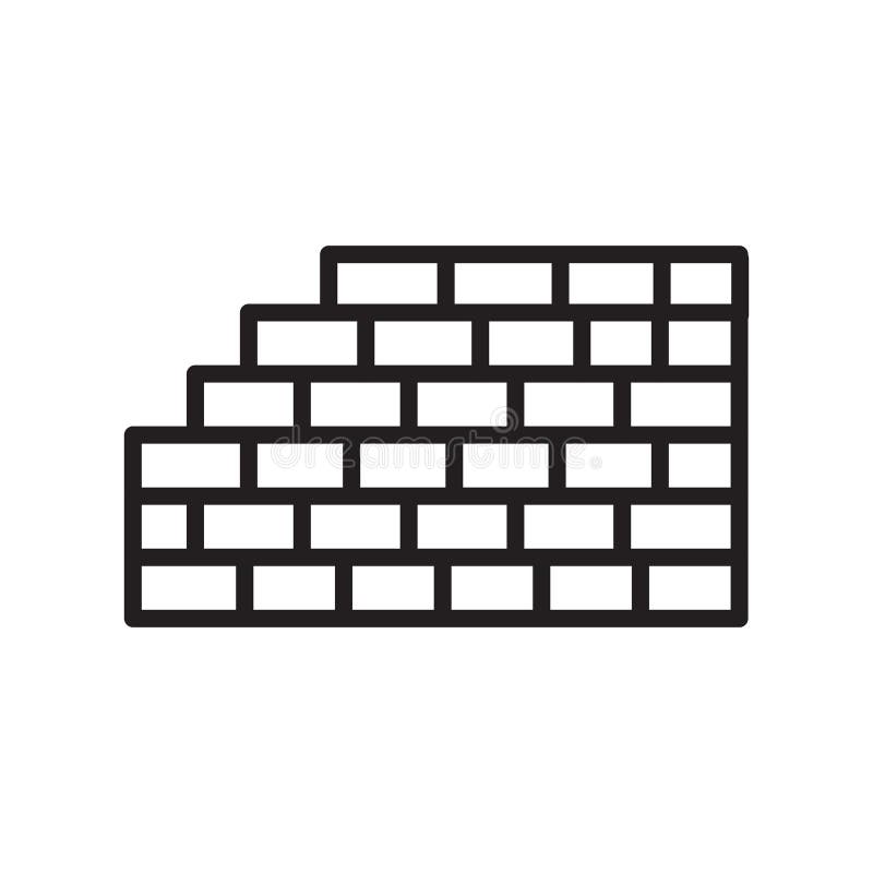 Bricks Icon Vector Sign and Symbol Isolated on White Background Stock ...