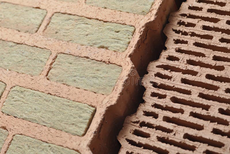 Bricks with insulation stock photo. Image of brick, house - 35296102