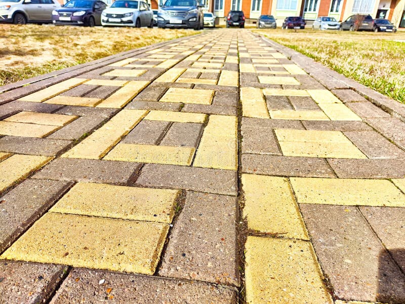 Bricks are Like Tiles on a Path or Sidewalk. Background, Texture ...
