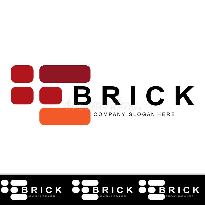 Bricks Logo Design, Material Stone Illustration Vector, Building Construction Icon Stock Vector ...