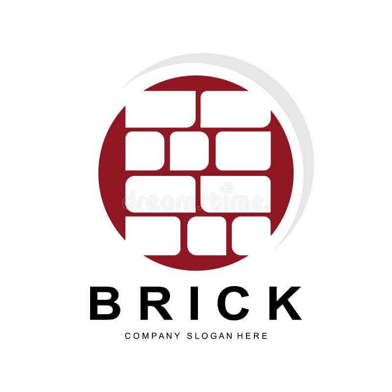 Bricks Logo Design, Material Stone Illustration Vector, Building ...