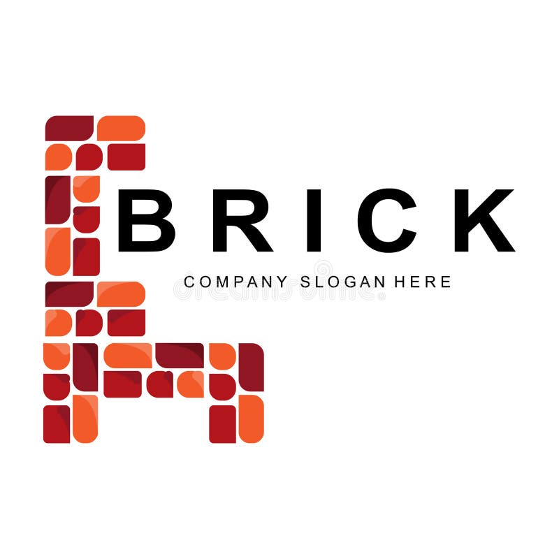 Bricks Logo Design, Material Stone Illustration Vector, Building Construction Icon Stock Vector ...