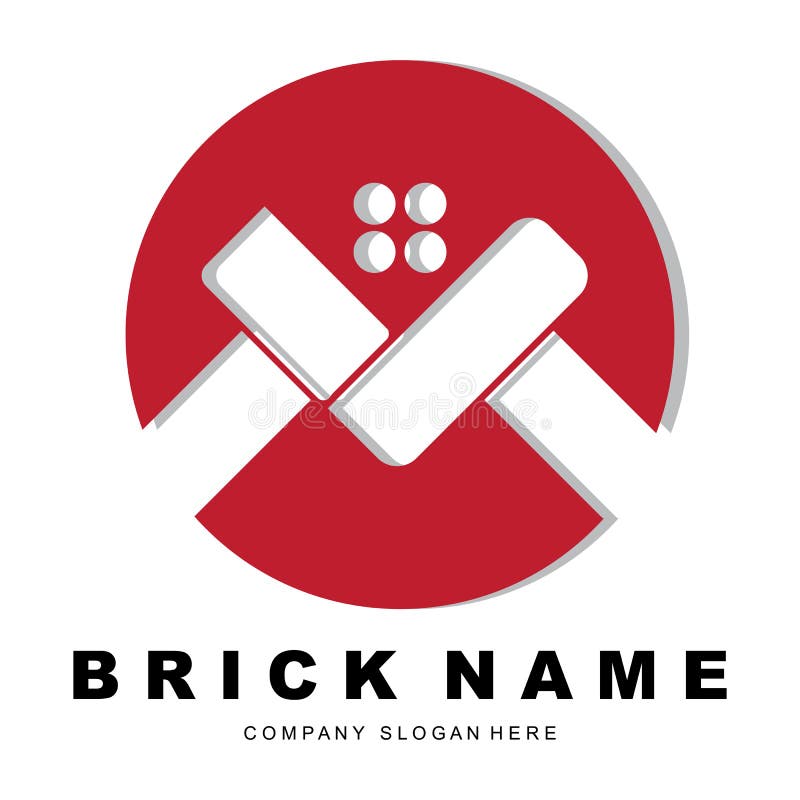 Bricks Logo Design, Material Stone Illustration Vector, Building ...