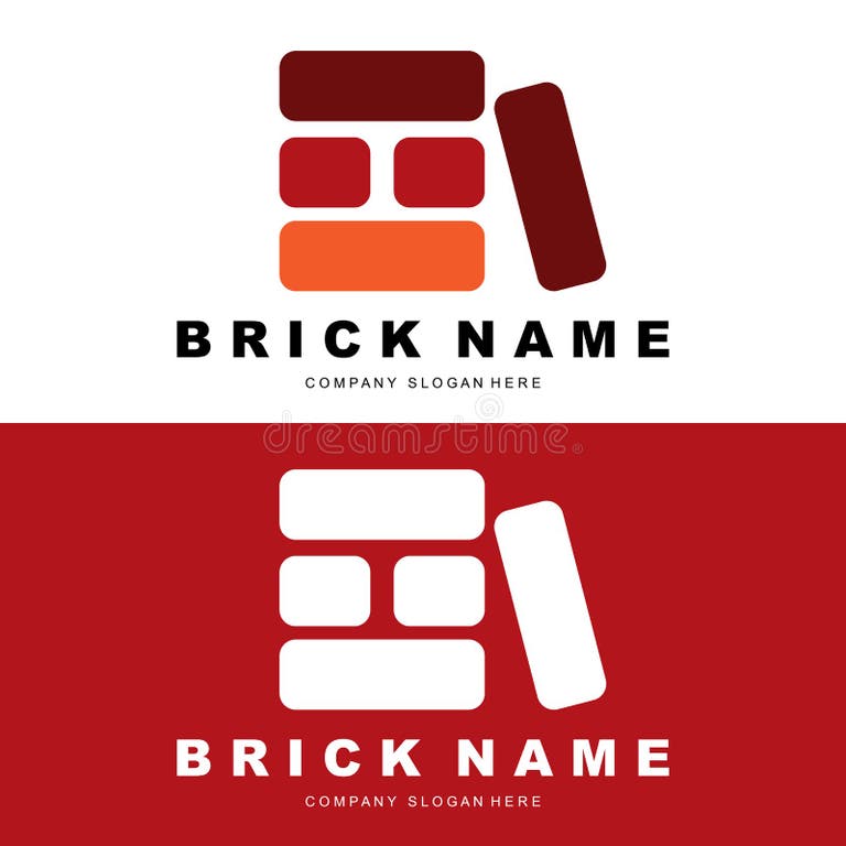 Bricks Logo Design, Material Stone Illustration Vector, Building ...