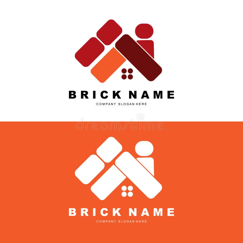 Bricks Logo Design, Material Stone Illustration Vector, Building Construction Icon Stock Vector ...