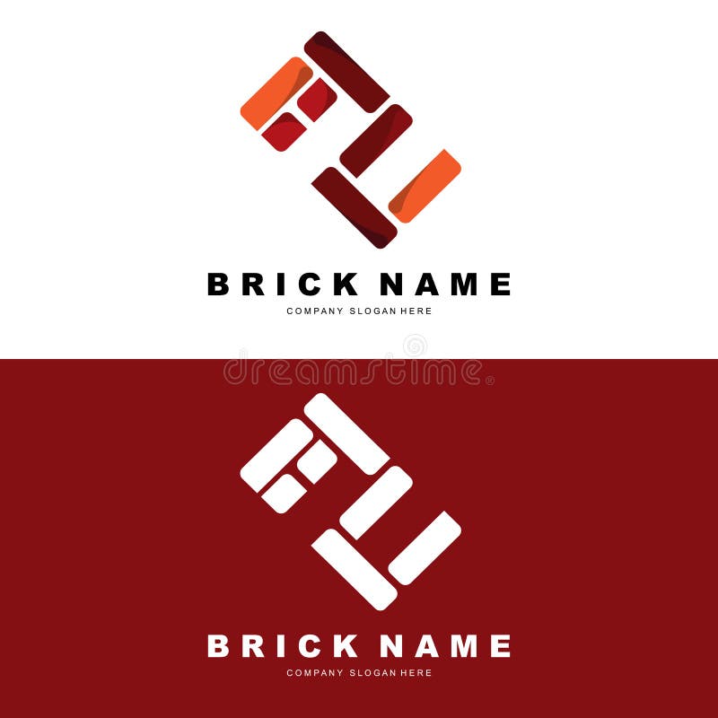 Bricks Logo Design, Material Stone Illustration Vector, Building ...