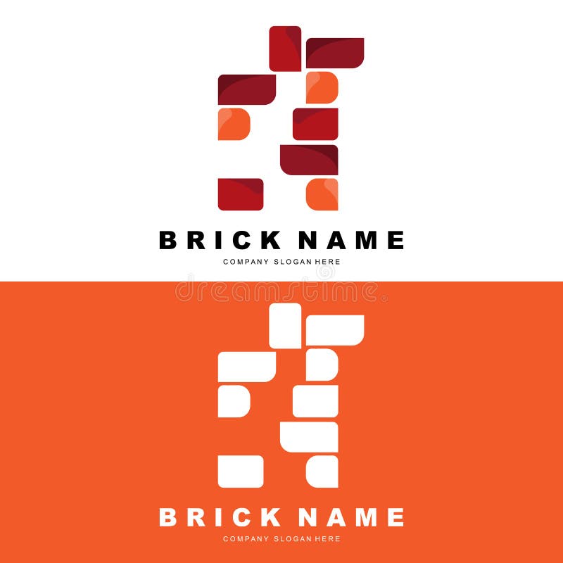 Bricks Logo Design, Material Stone Illustration Vector, Building ...