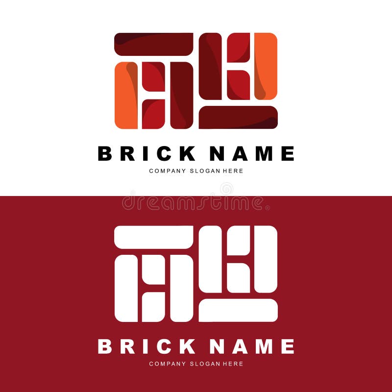 Bricks Logo Design, Material Stone Illustration Vector, Building ...