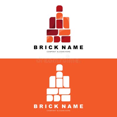 Bricks Logo Design, Material Stone Illustration Vector, Building ...