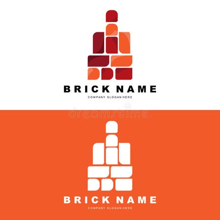 Bricks Logo Design, Material Stone Illustration Vector, Building ...