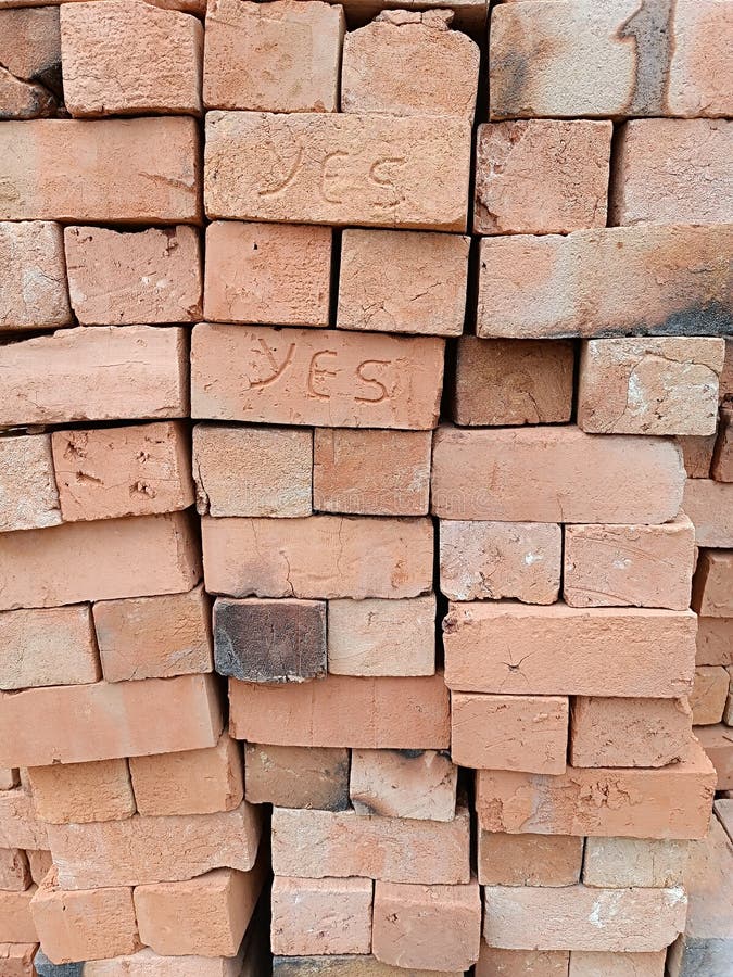 The Bricks are Made from Clay Made through a Kiln Process Stock Photo ...