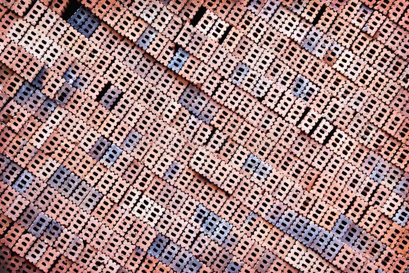 Bricks Pile with Diagonal Seamless Overlap Patterns in Construction ...
