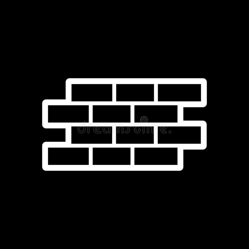 Bricks Simple Vector Icon. Black and White Illustration of Brick ...