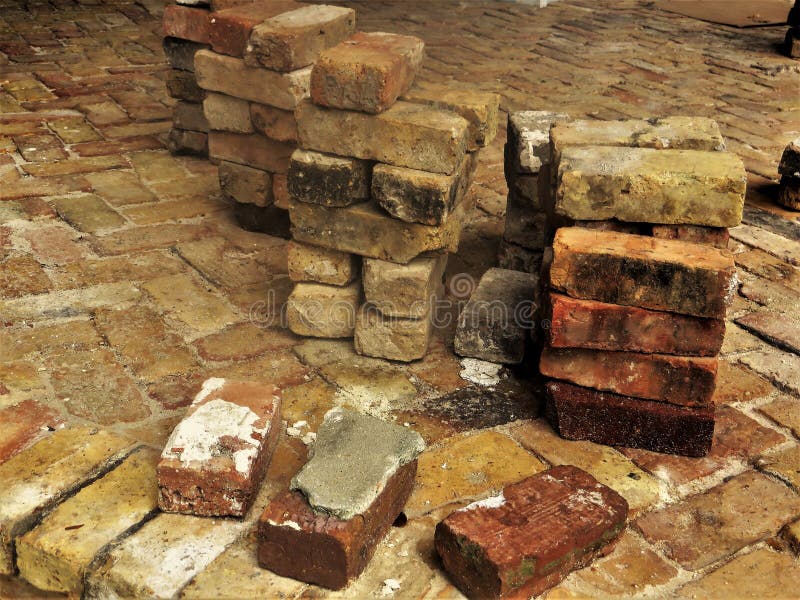 Bricks Stacked on Construction Site Stock Image - Image of stack, tampa ...