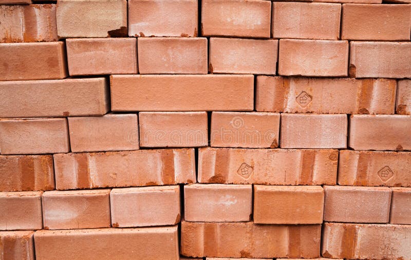 Bricks Stacked on Top of Each Other. Background Stock Image - Image of ...