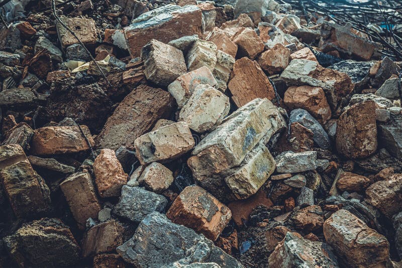 Concrete Construction Garbage, Large Chunks of Old Concrete Stock Image ...