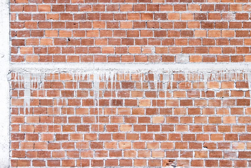 Bricks Wall Background Decorative on Concrete with Stain in Seamless ...