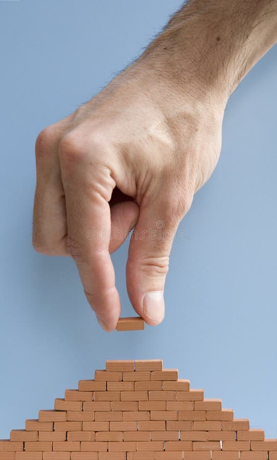 Bricks wall pyramid stock image. Image of bricks, infrastructure - 7105999